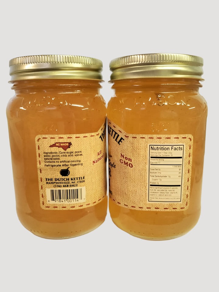 Dutch Kettle All Natural Pear Jam 19 oz Jar – Country Sweets Honey